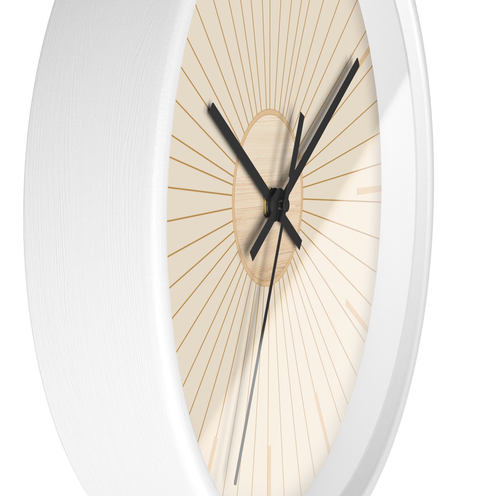 Beige Simplistic Wall Clock, Multiple Colors, Round, Modern, Unique ...