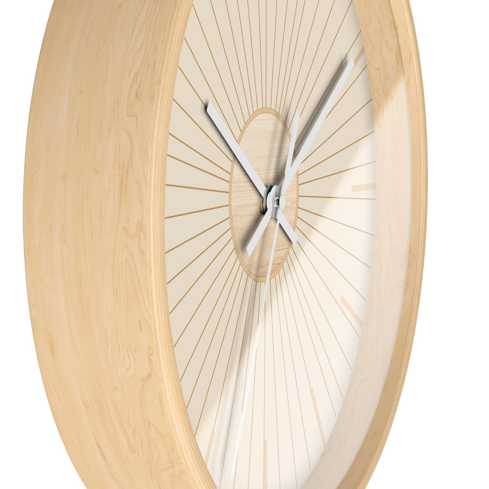 Beige Simplistic Wall Clock, Multiple Colors, Round, Modern, Unique ...