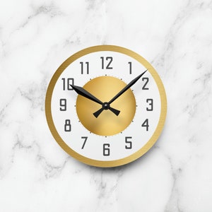 Vintage Style Gold Wall Clock, Retro, Unique, Round, Home Decor ...