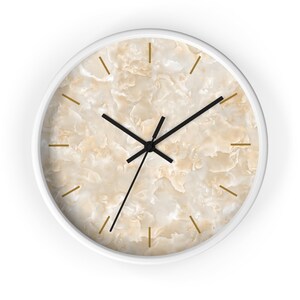 Aesthetic Marble Wall Clock, Beige, Simplistic, Minimalist, Japandi ...