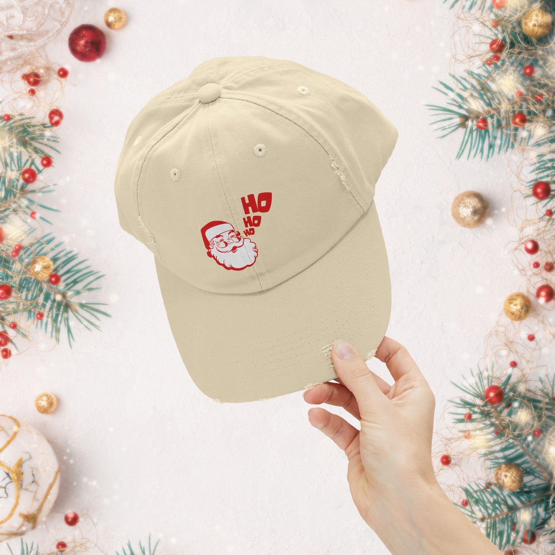 Retro Santa Cap, Christmas Hat, Low Profile Cap, Dad Cap, Vintage Cap ...