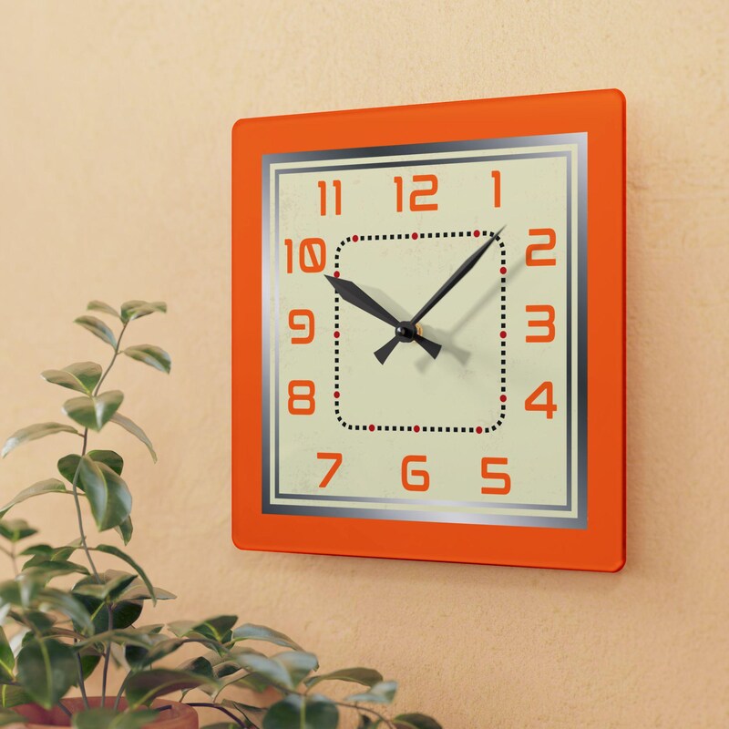 Mid Century Wall Clock - Etsy
