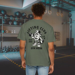 Lifting Club T-shirt: Front & Back Print, Gym Wear - Etsy