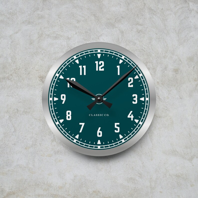 Aviator Inspired Wall Clock, Modern Clock, Unique, Classic, Home Decor ...
