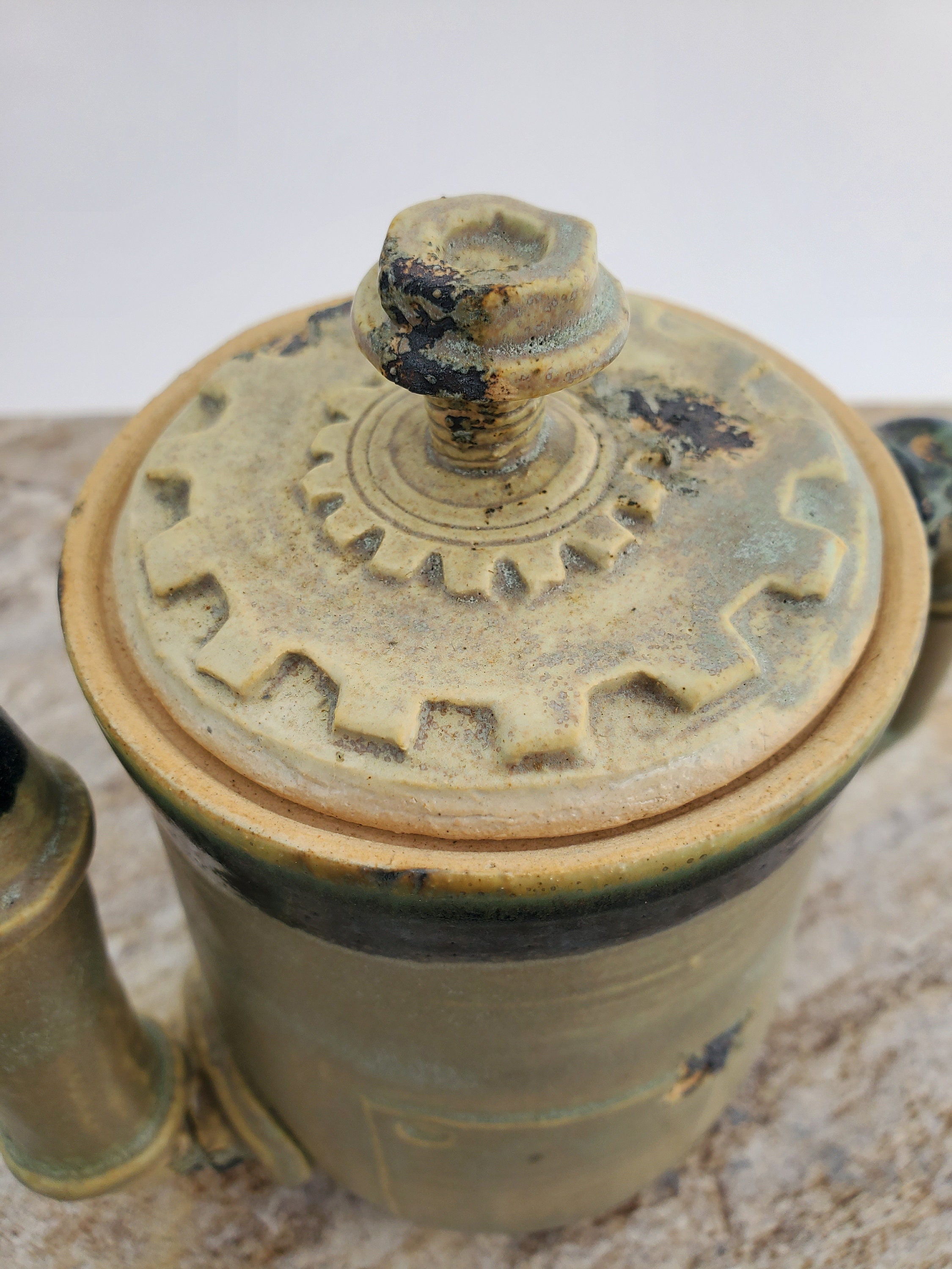 Pipe Teapot Ceramic Teapot Handmade Creator Zimm - Etsy