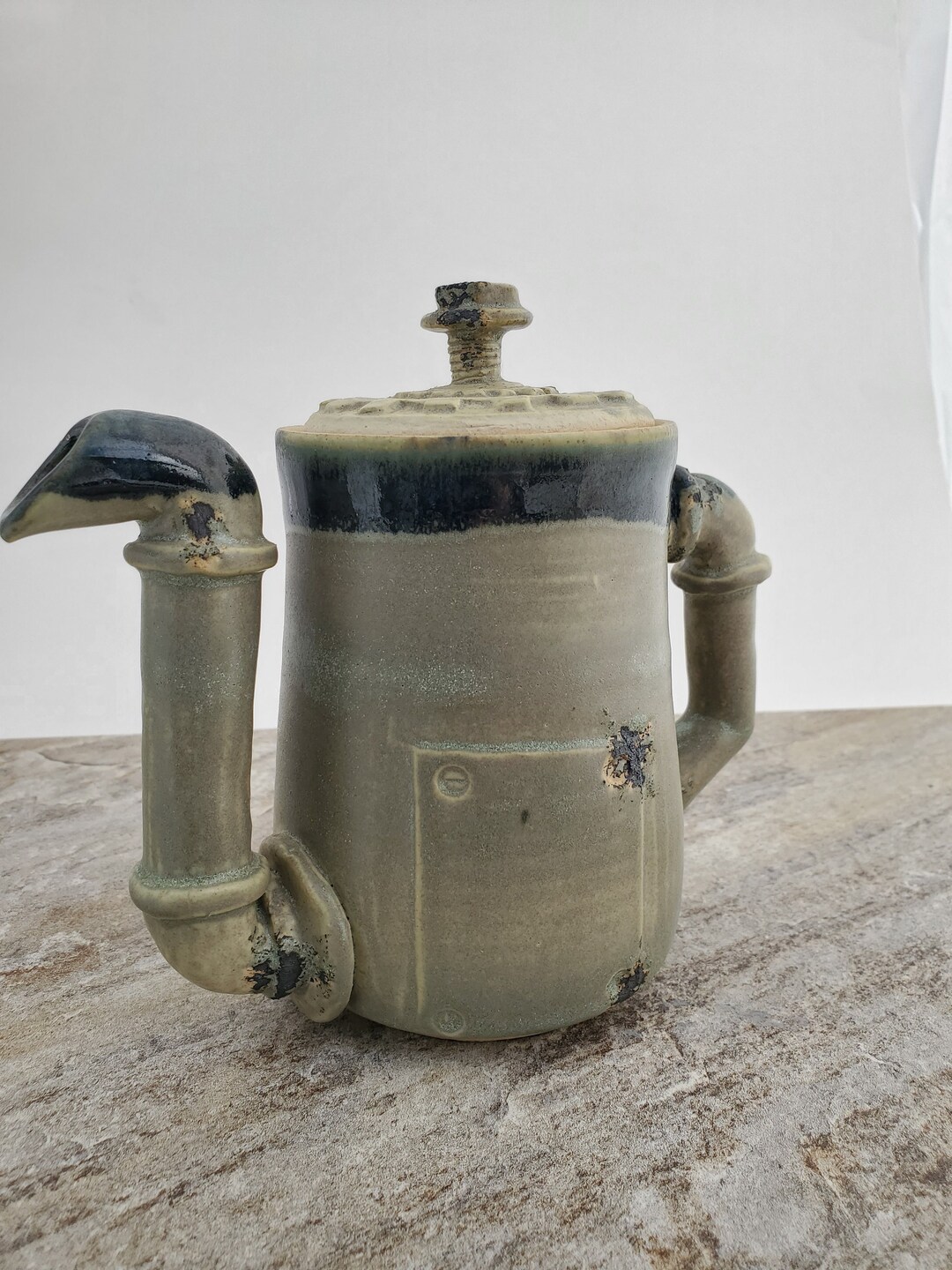 Pipe Teapot Ceramic Teapot Handmade Creator Zimm - Etsy