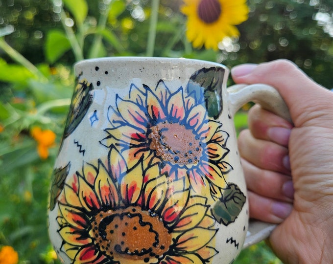 Sunflower Ceramic Mug - Creator Zimm - Etsy