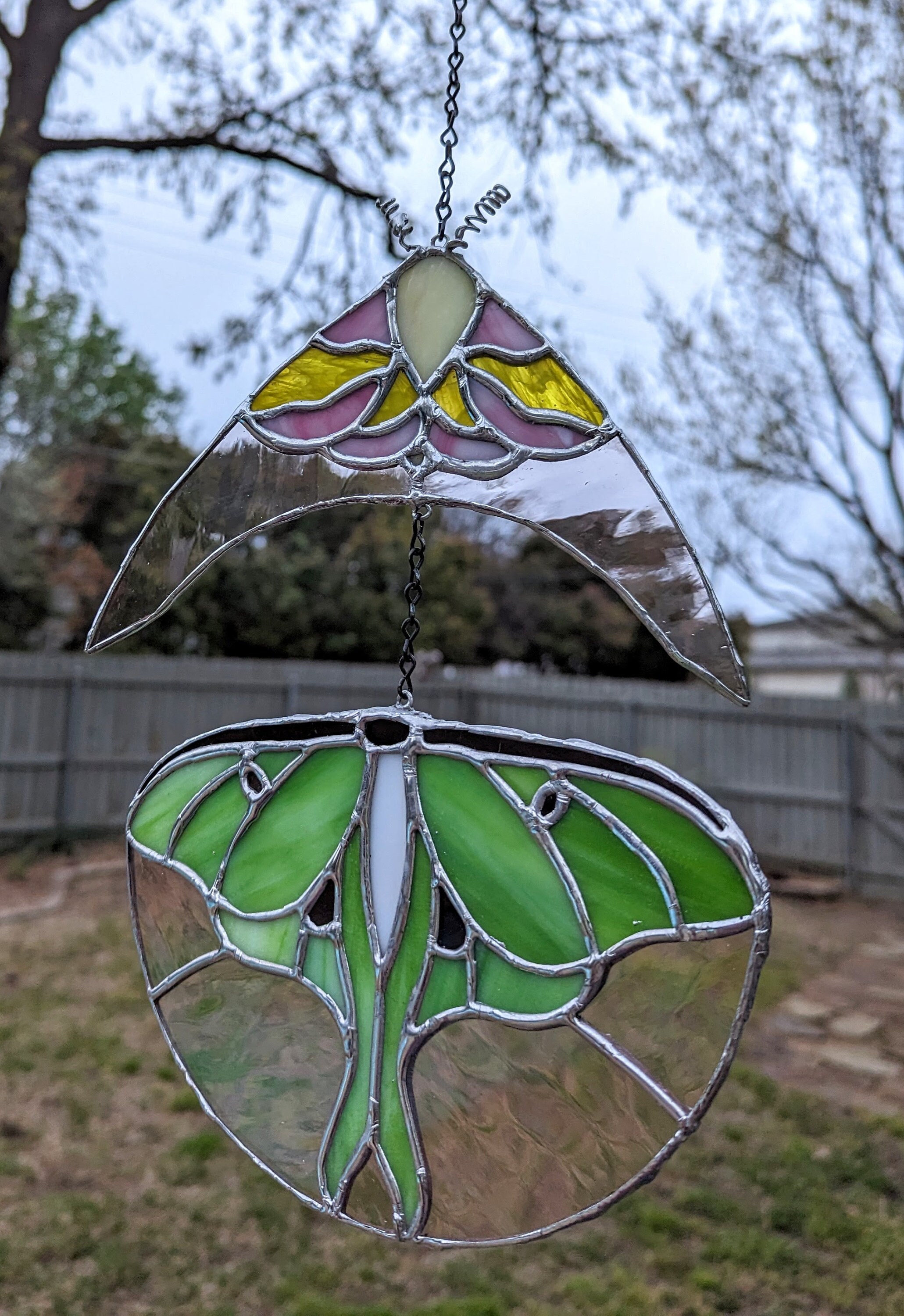 Stained Glass PATTERN- Moth Suncatcher Spinner, A4 PDF Download ...
