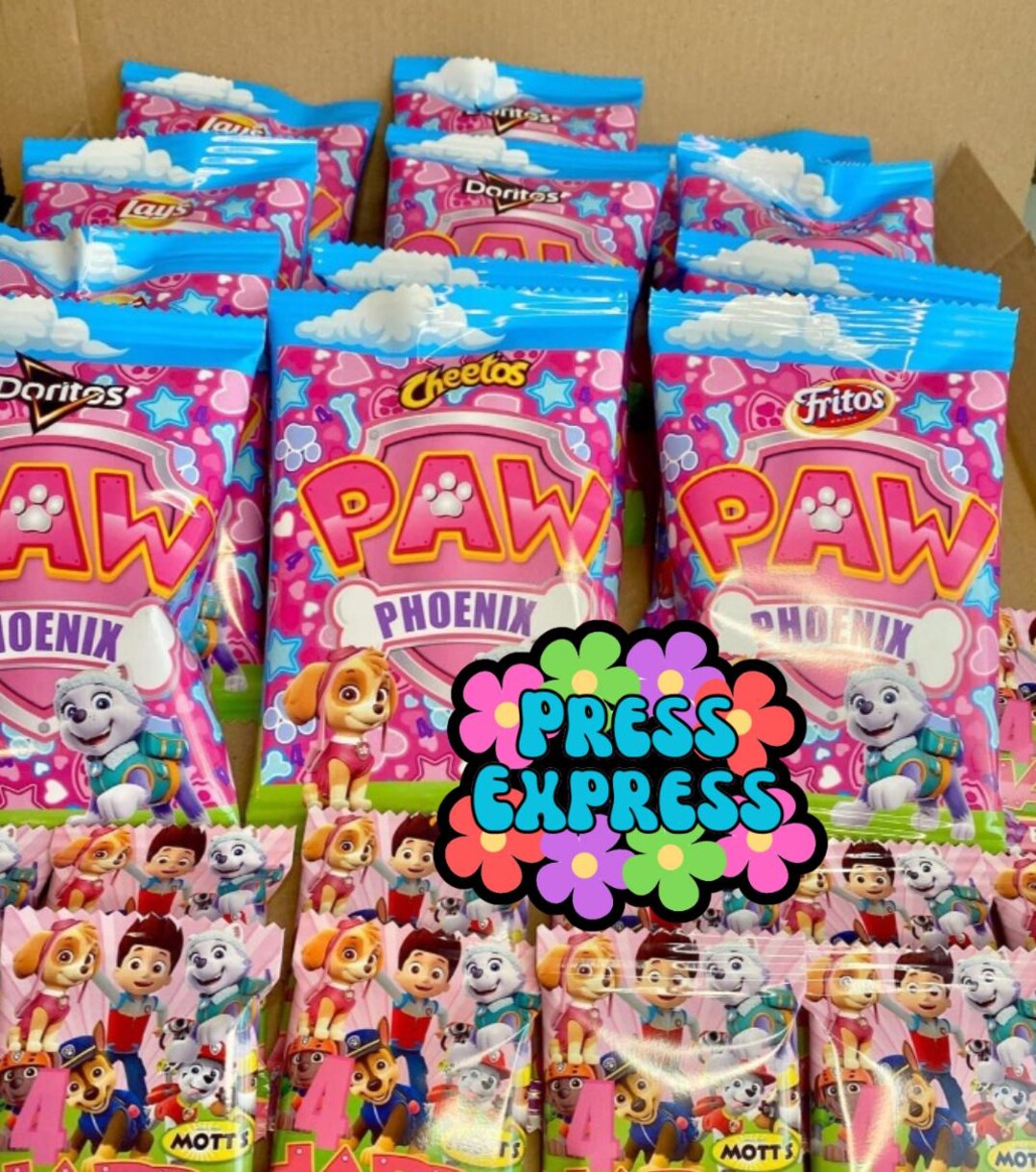 Custom Party Snacks, Personalized Party Favors, Cartoon Party Snacks ...