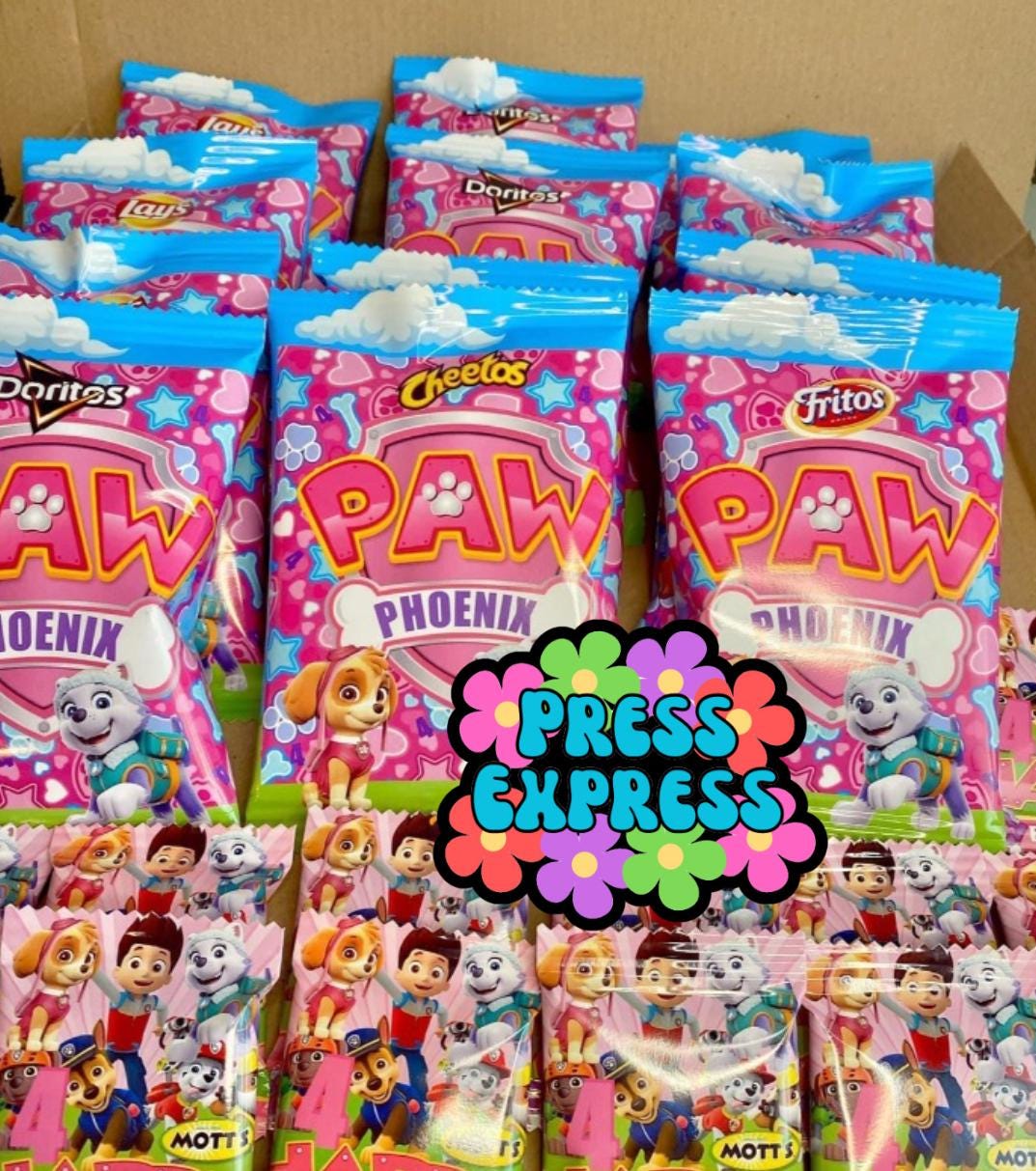 Custom Party Snacks, Personalized Party Favors, Cartoon Party Snacks ...