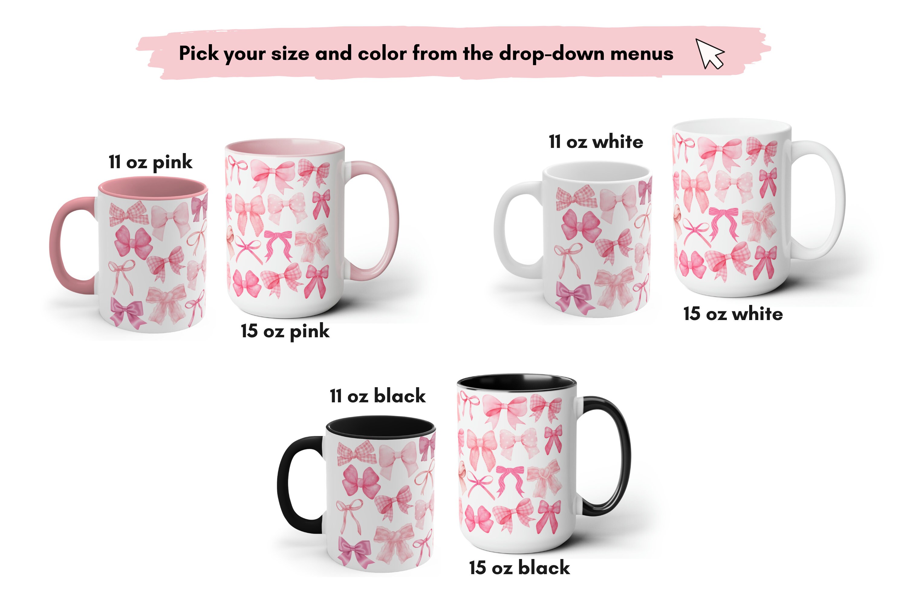 Coquette Style Pink Mug Cute Pink Bow Mug Coquette Aesthetic Gift for ...