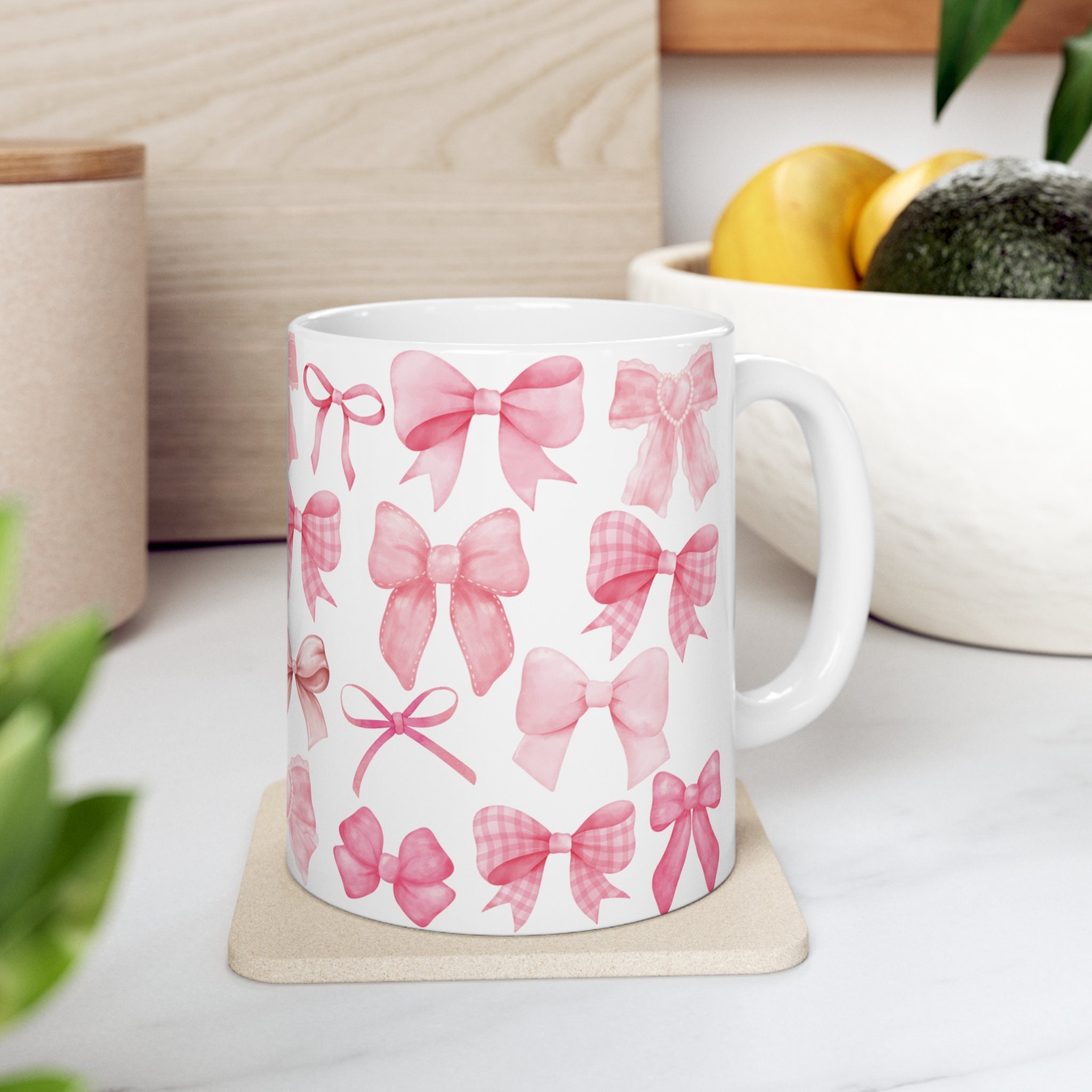 Coquette Style Pink Mug Cute Pink Bow Mug Coquette Aesthetic Gift for ...