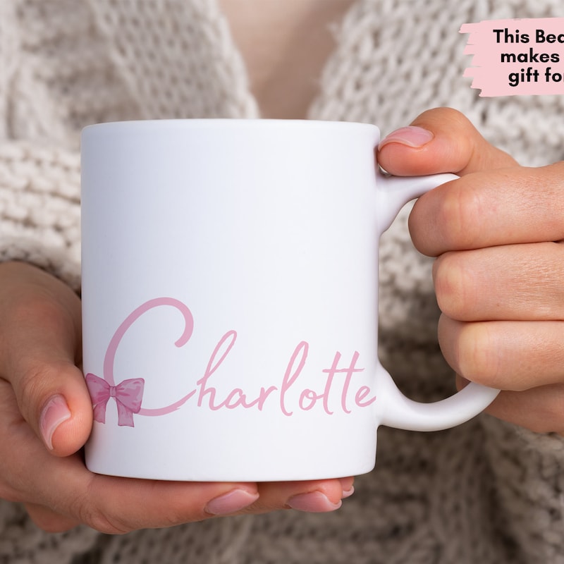 Women Pink Bows Mug - Etsy