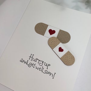 Personalized Get Well Card, Thinking of You, Band-aid Card, Feel Better ...