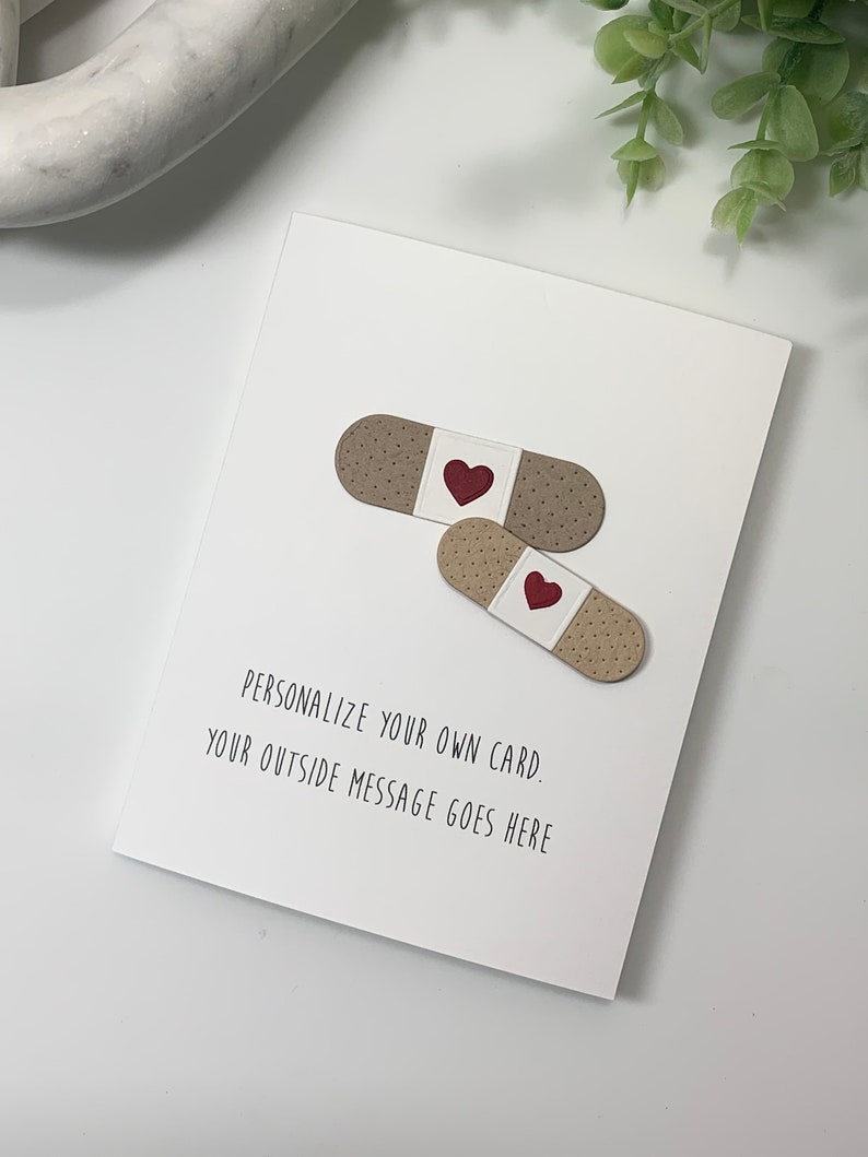 Personalized Get Well Card Thinking of You Band-aid Card - Etsy