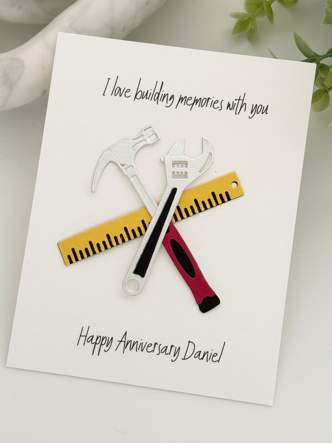 Personalized Masculine Tools Card, Handyman Card, Dad Birthday Card ...
