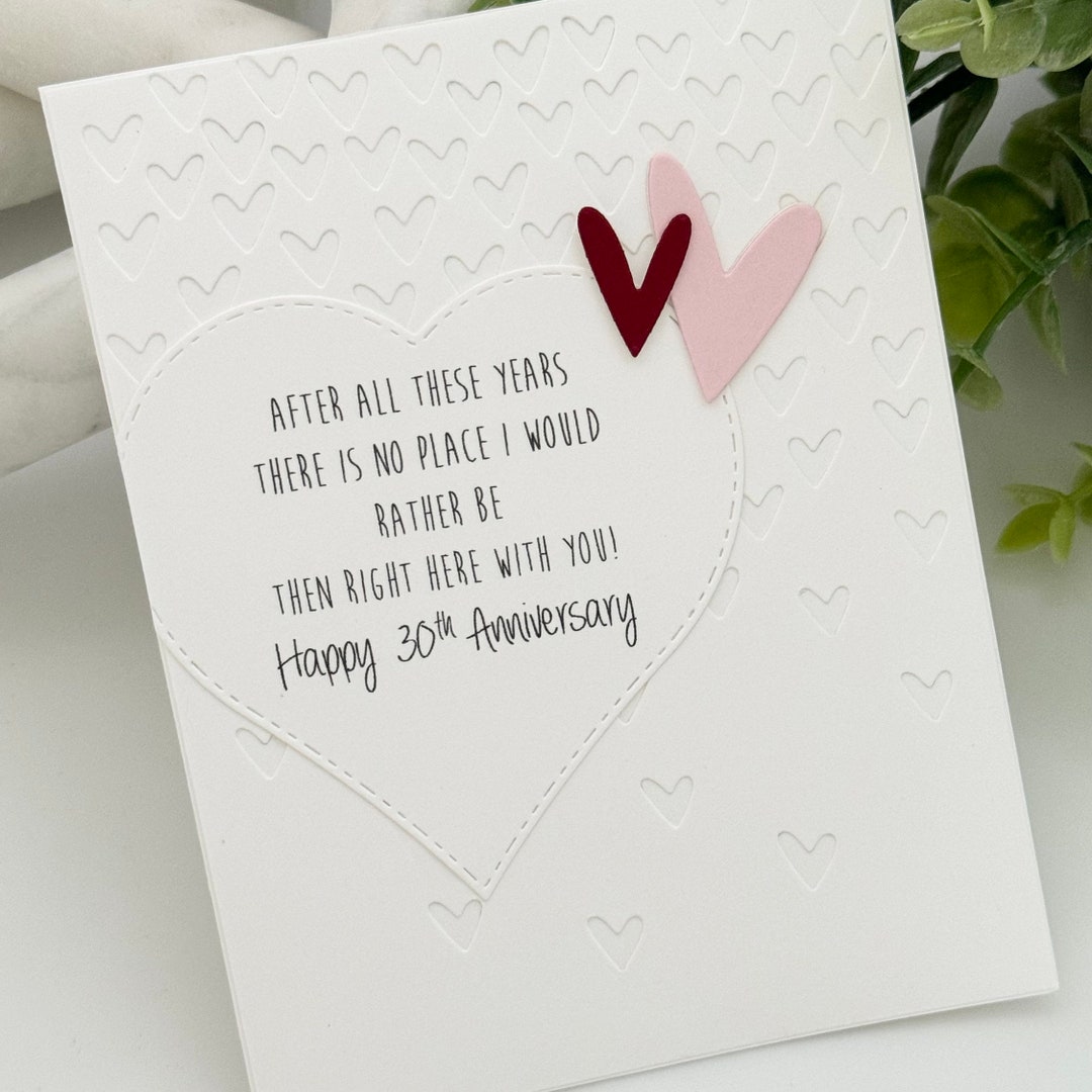 Personalized Anniversary Card, Custom Love Card, Heart Card, Card for ...