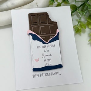 Personalized Hershey Bar Card, Chocolate Card, Custom Candy Bar Card ...