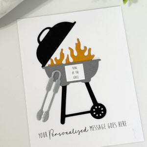 Personalized BBQ Grill Card, Father's Day Gift, Custom Greeting - Etsy