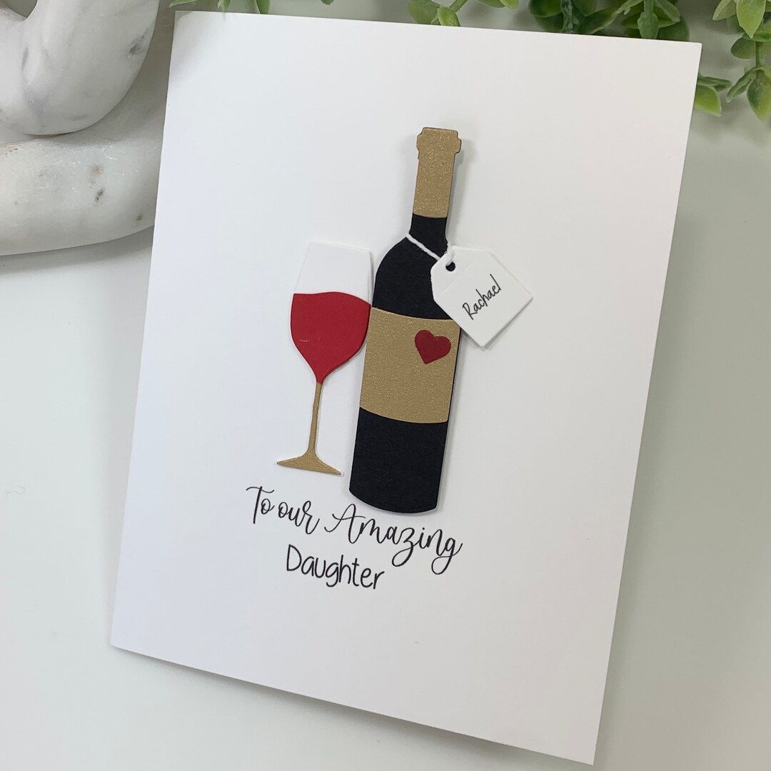 Personalized Wine Card, Wine Lover Card for Him, Her, Friend, Birthday ...