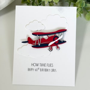 Personalized 3D Airplane Card, Masculine Card, Birthday Card for Him ...