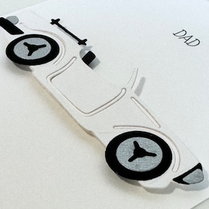 Personalized Masculine Card, Car Card, Custom Birthday Card, Father’s ...