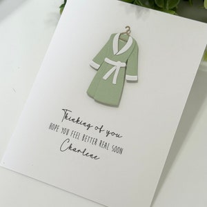Personalized Robe Card for Relaxing Spa Day, Get Well Soon Card ...