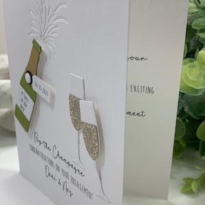 Personalized Champagne Card, Handmade Celebration Card Custom All ...