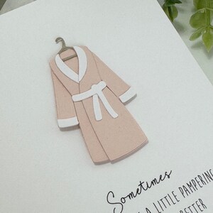 Personalized Robe Card for Relaxing Spa Day, Get Well Soon Card ...