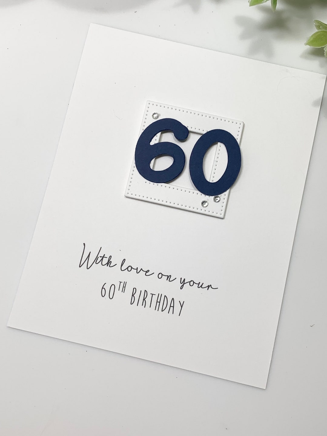 Personalized AGE Birthday Card, Custom Number Card, Card for Him, Card ...