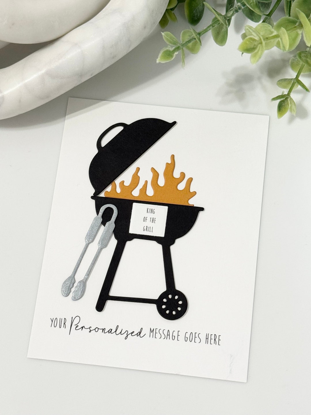 Personalized BBQ Grill Card, Father's Day Gift, Custom Greeting - Etsy