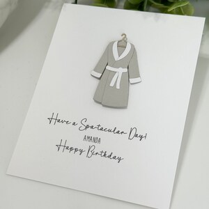 Personalized Robe Card for Relaxing Spa Day, Get Well Soon Card ...