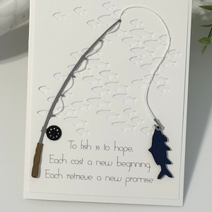 Personalized Fishing Card, 3D Handmade Masculine Keepsake Card, Custom ...