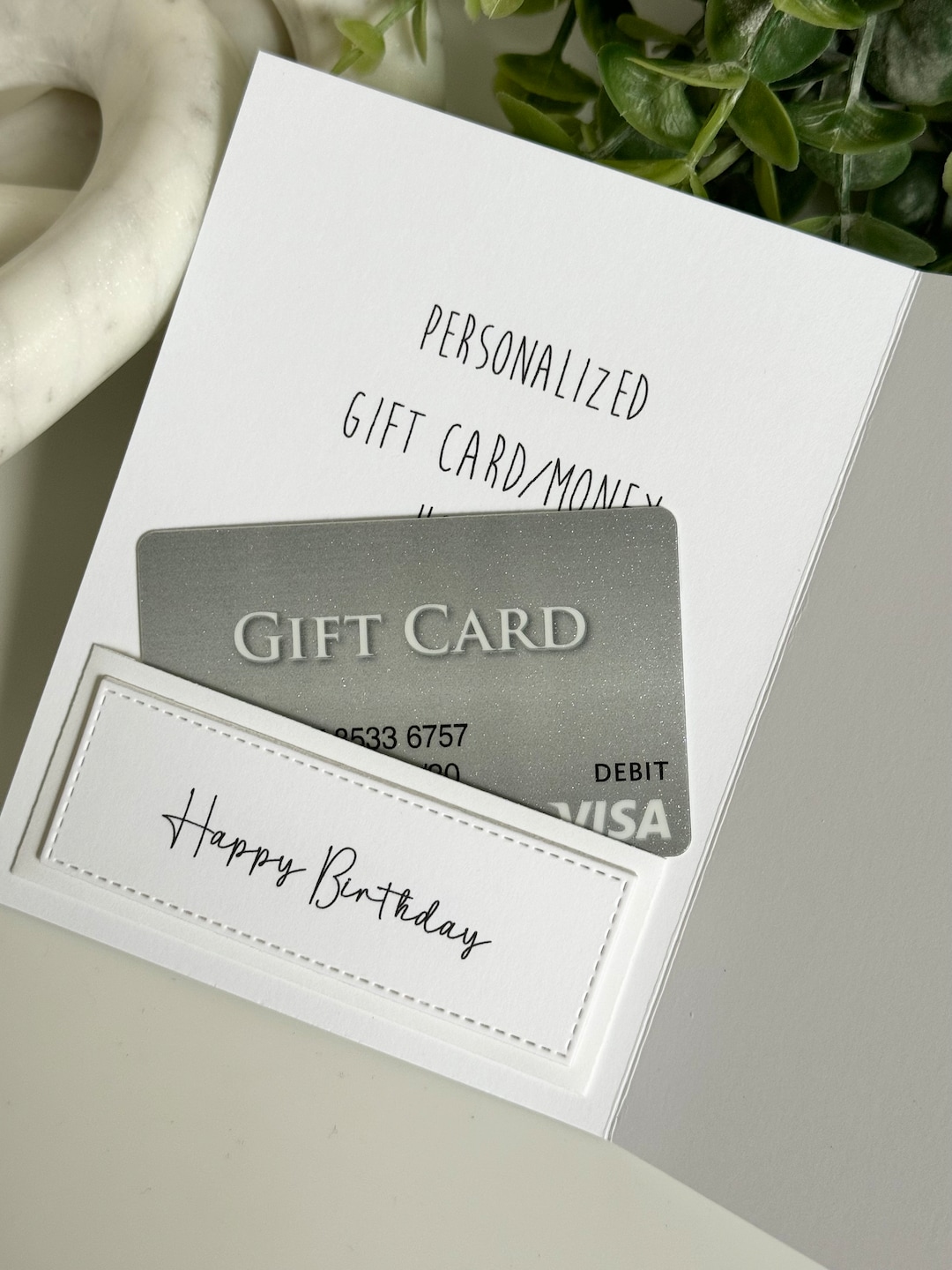 Personalized Gift Card Holder Insert: Handmade Card Add-on - Etsy
