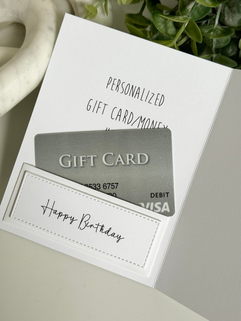 Personalized Gift Card Holder Insert: Handmade Card Add-on - Etsy
