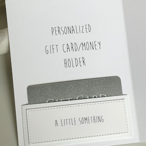 Personalized Gift Card Holder Insert: Handmade Card Add-on - Etsy