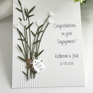 Personalized Floral Wedding Card, 3D Anniversary Engagement Card - Etsy