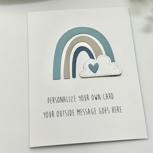 Personalized Rainbow Baby Card, Custom Baby Card, Welcome to the World ...
