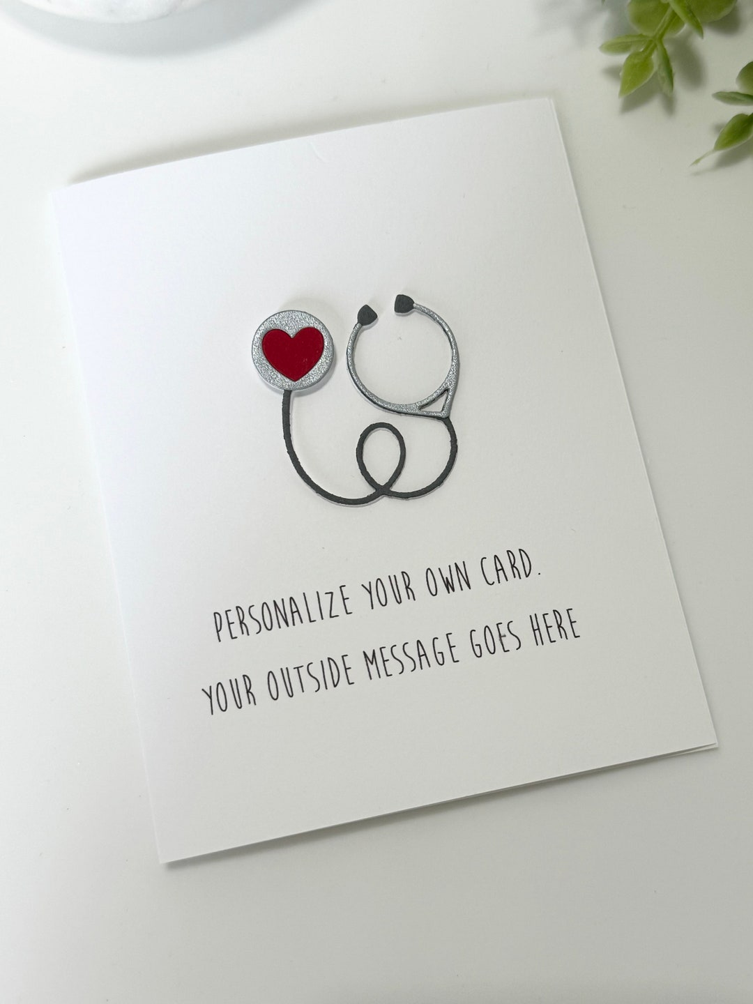 Personalized Stethoscope Card, Card for Nurse, Card for Doctor, Get ...