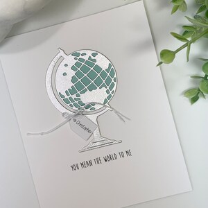 Personalized Globe Card, World Card, Birthday Card, Masculine Card ...