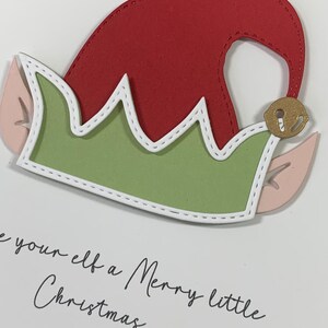 Personalized Elf Card Elf Hat Kids Christmas Card Custom - Etsy