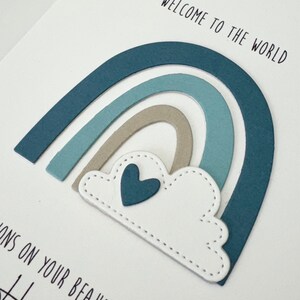 Personalized Rainbow Baby Card, Custom Baby Card, Welcome to the World ...
