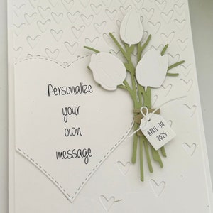 Personalized 3D Floral Engagement Card, Handmade Newly Engaged Card ...