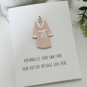Personalized Robe Card for Relaxing Spa Day, Get Well Soon Card ...