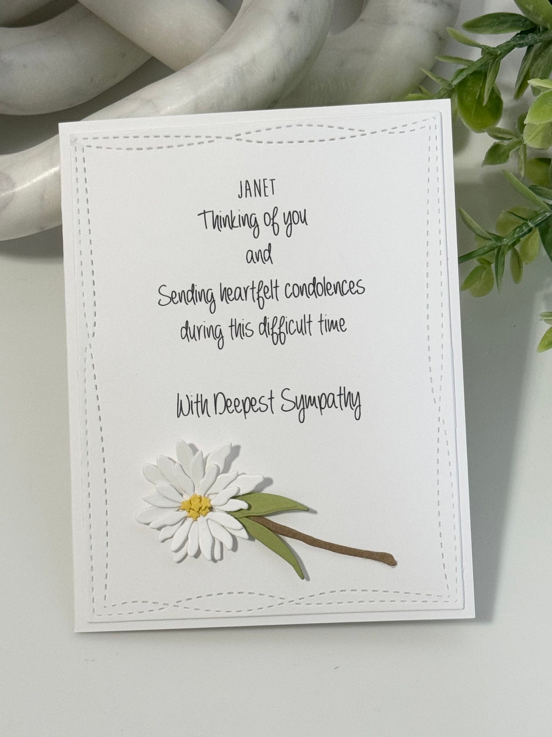 Personalized Sympathy Card, Thinking of You, Condolence Card, Comfort ...