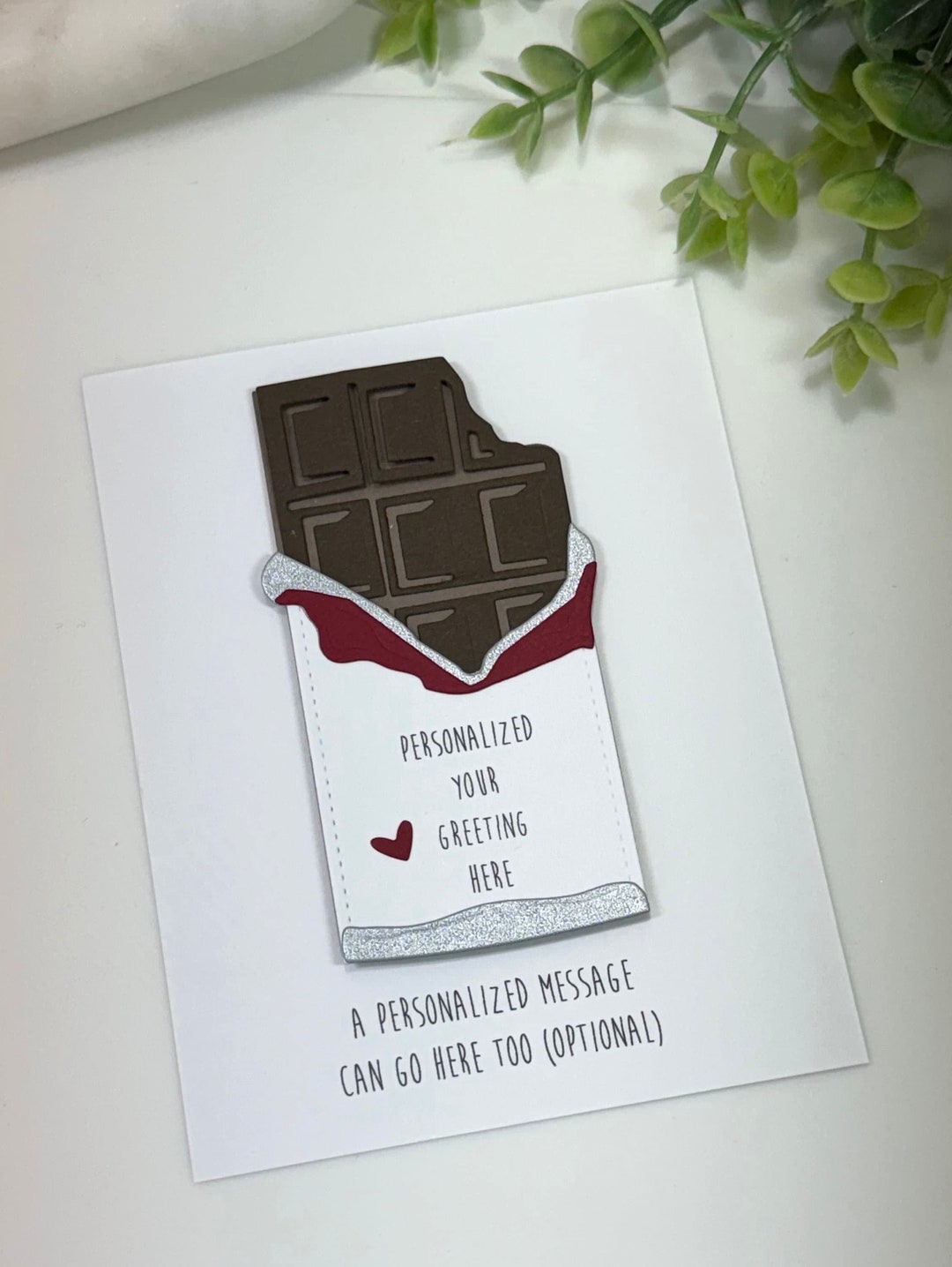 Personalized Hershey Bar Card, Chocolate Card, Custom Candy Bar Card ...