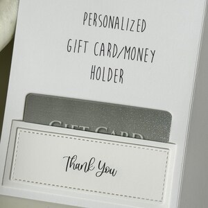 Personalized Gift Card Holder Insert: Handmade Card Add-on - Etsy