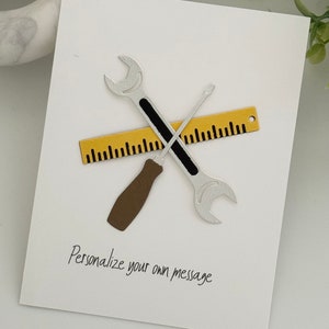 Personalized Tools Card, Handmade Handyman Gift, Masculine All Occasion ...