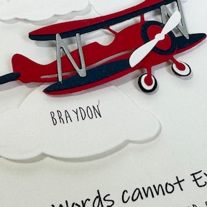 Personalized 3D Airplane Card, Masculine Card, Birthday Card for Him ...