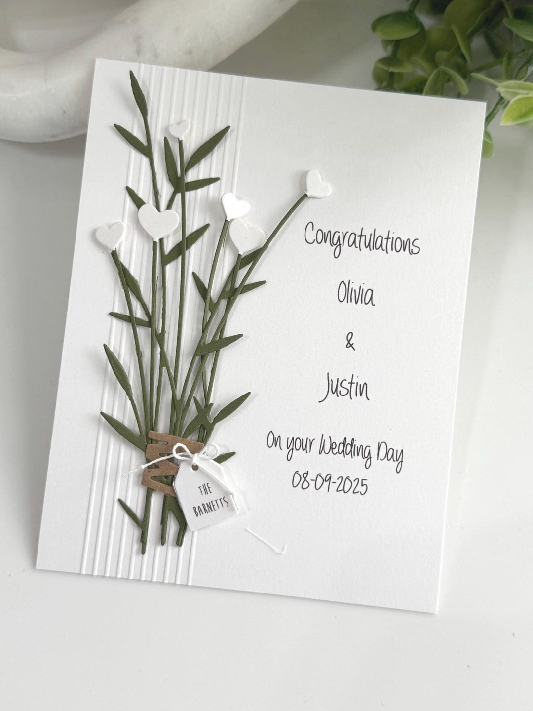 Personalized Floral Wedding Card, 3D Anniversary Engagement Card - Etsy
